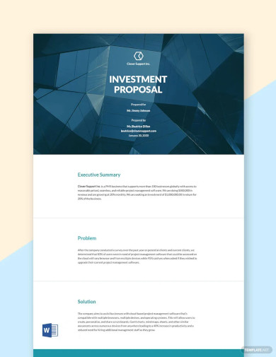 40+ Investment Proposal Templates in MS Word | PDF | Google Docs | Pages