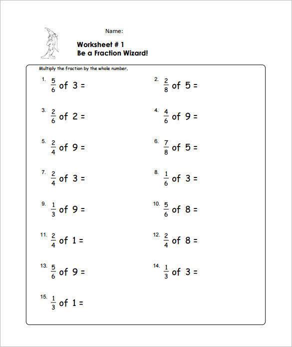 10+ Multiplying Fractions Worksheet Templates - PDF