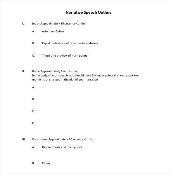 29+ Speech Outline Templates - PDF, DOC
