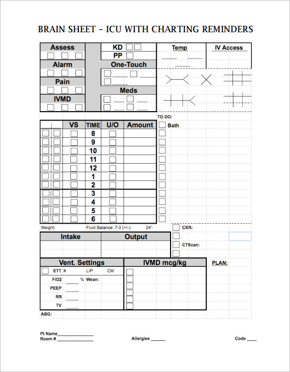 5+ Nursing Worksheet Templates - Free Word, PDF Documents Download