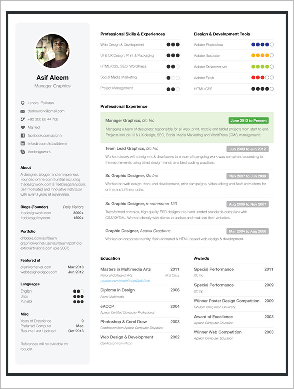 41 One Page Resume Templates Free Samples Examples Formats 