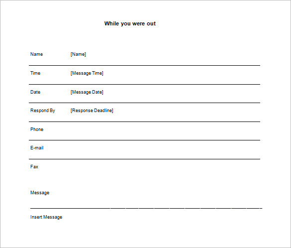 37+ Phone Message Templates - PDF, DOC