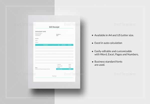15+ Restaurant Receipt Templates - DOC, PDF