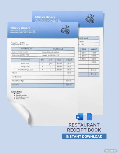 Receipt Book Template - 20+ Word, Excel, PDF Format Download