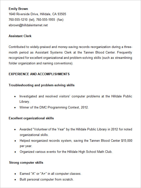 10+ College Resume Template, Sample, Examples