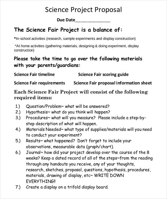 Science Proposal Ideas