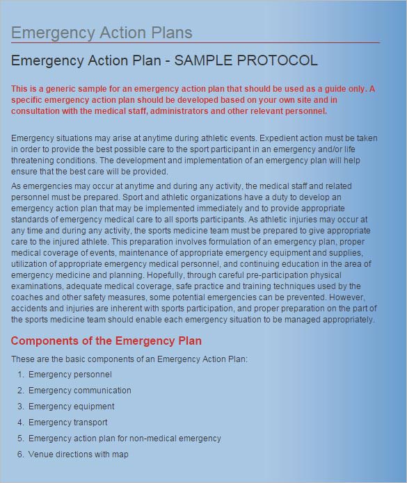 Emergency Action Plan Template 15 Free Word Excel PDF Format 