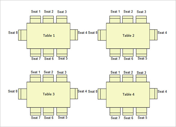 Seating Chart Template - 15+ Word, Excel, PDF Format Download