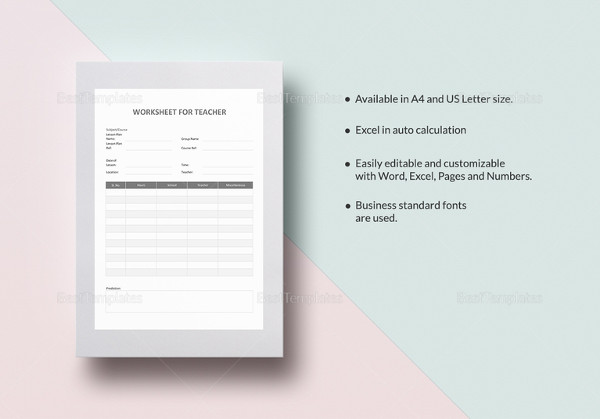 8+ Daily Worksheet Templates - Free Word Excel Documents Download!