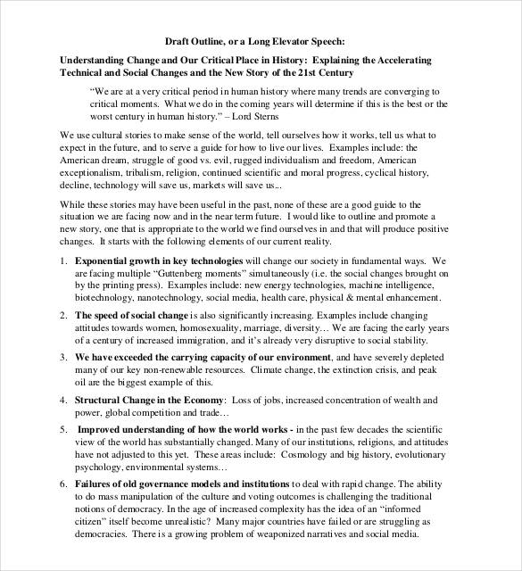 29+ Speech Outline Templates - PDF, DOC