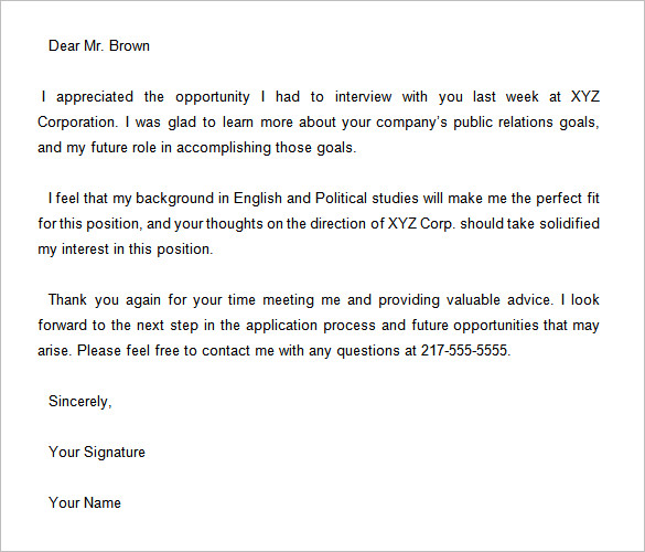8 Thank You Email Template After Interview DOC PDF Free Premium 