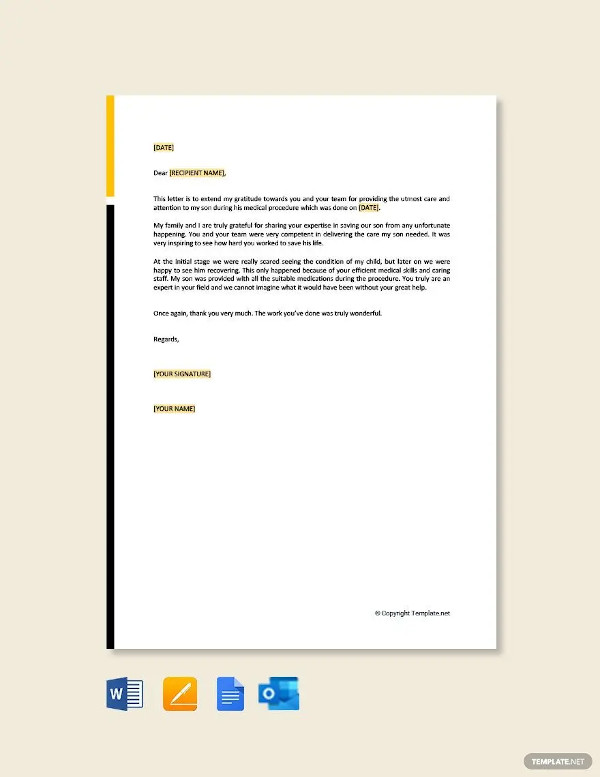 15+ Medical Thank You Letter Templates - DOC, PDF