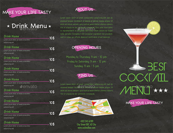 Cocktail Menu 59 Free Templates In PSD EPS Documents Download 