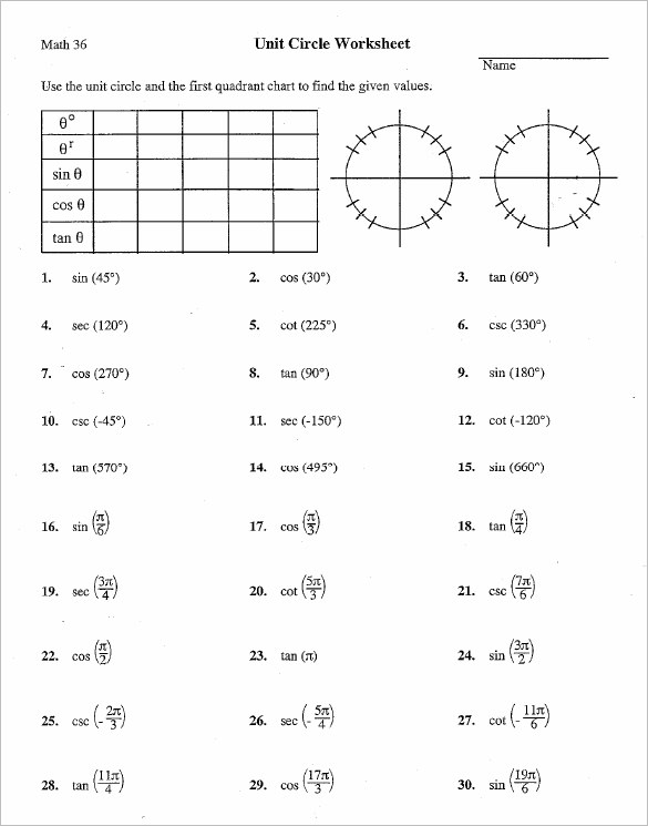 Trig Values Table Pdf Cabinets Matttroy