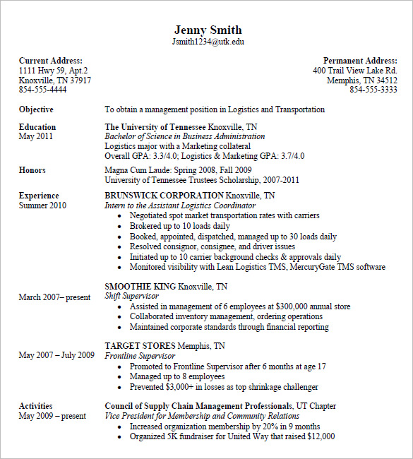 15 Business Resume Templates PDF DOC
