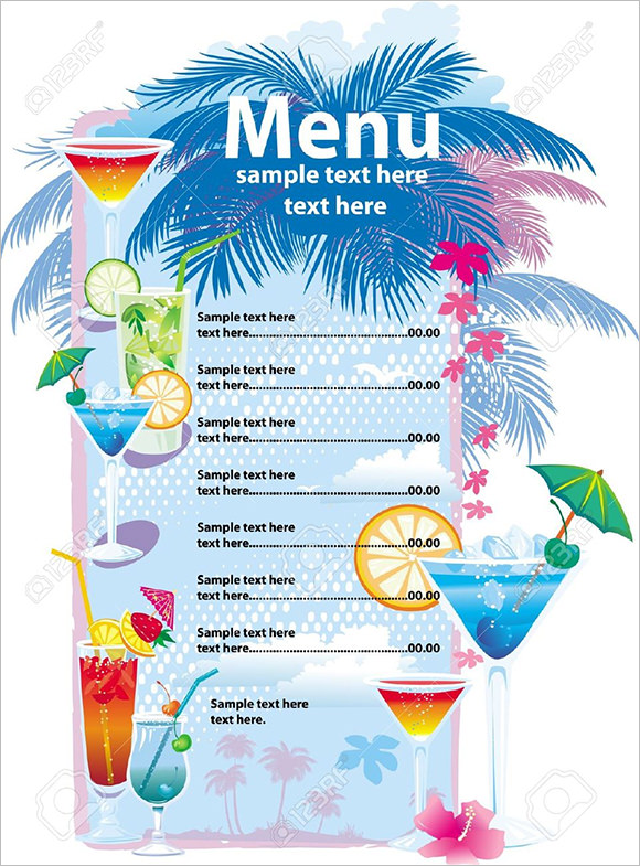 Cocktail Menu 59 Free Templates In PSD EPS Documents Download 