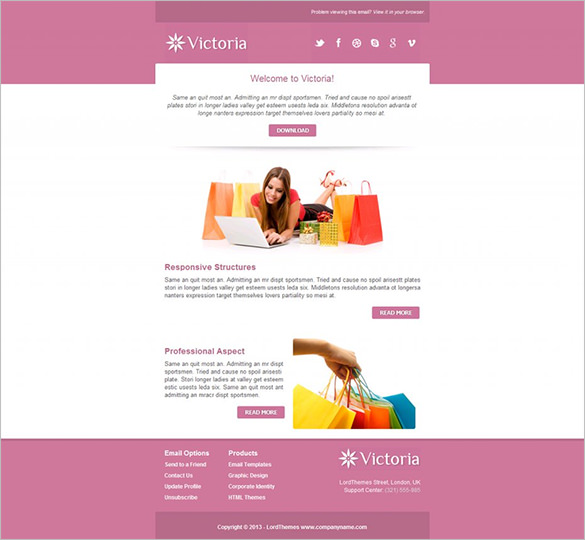 14+ Google Gmail Email Templates – HTML, PSD Files Download!