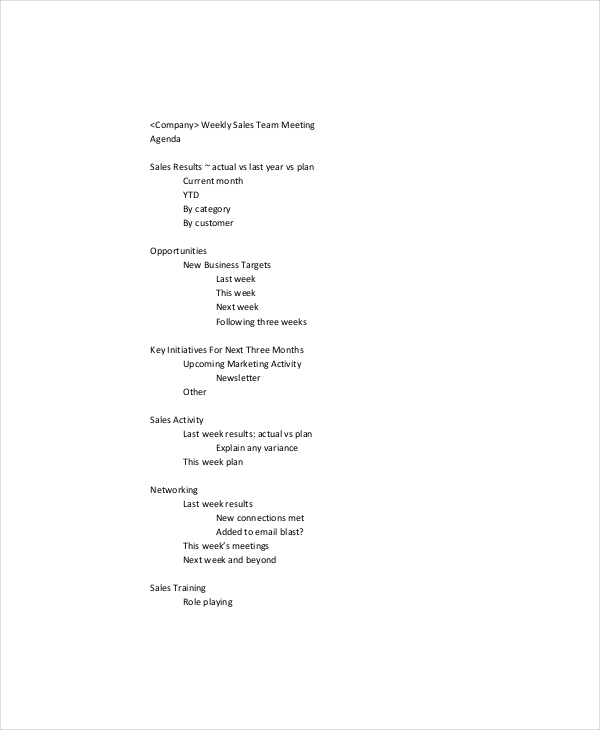 Team Meeting Agenda Template 10 Free Word PDF Documents Download
