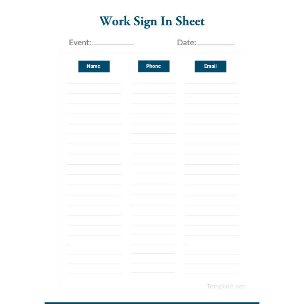 91+ Sign In Sheet Templates - DOC, PDF
