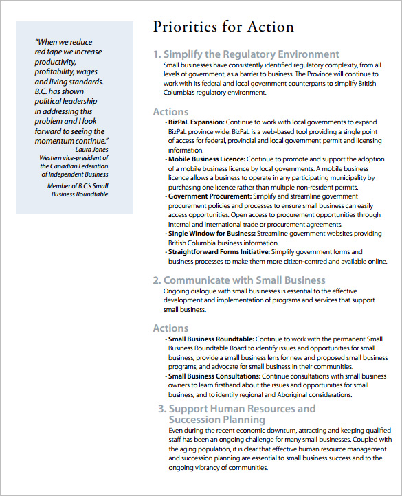 Business Action Plan Template 12 Free Sample Example Format Download Free Premium Templates