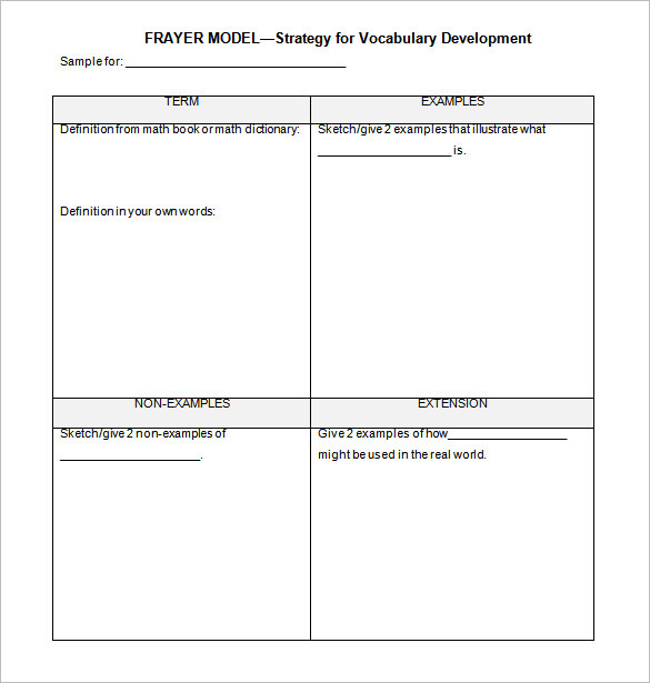Free 12+ Blank Vocabulary Worksheet Templates - Word, PDF