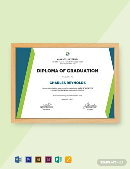 Diploma Certificate Template - 35+ Word, PDF, PSD, EPS, InDesign ...