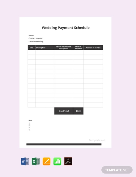 34+ Payment Schedule Templates - Word, Excel, PDF