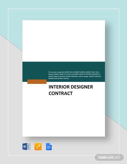 11+ Interior Designer Contract Templates in PDF | MS Word | Pages ...