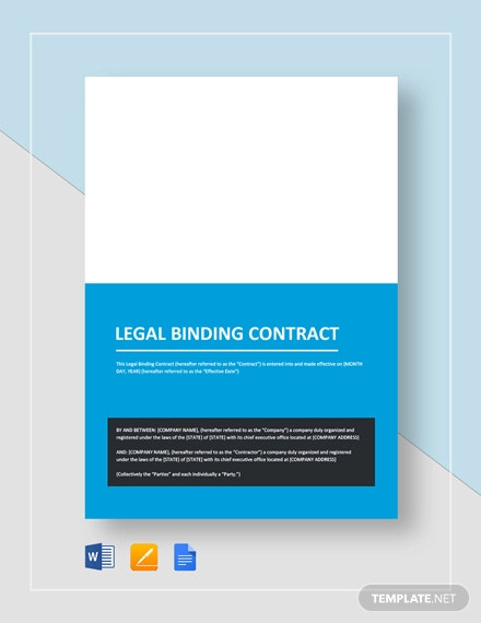 12+ Legal Contract Templates - Word, PDF, Google Docs Documents Download