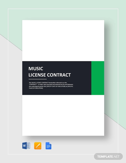 20+ Music Contract Templates - Word, PDF, Google Docs, Apple Pages