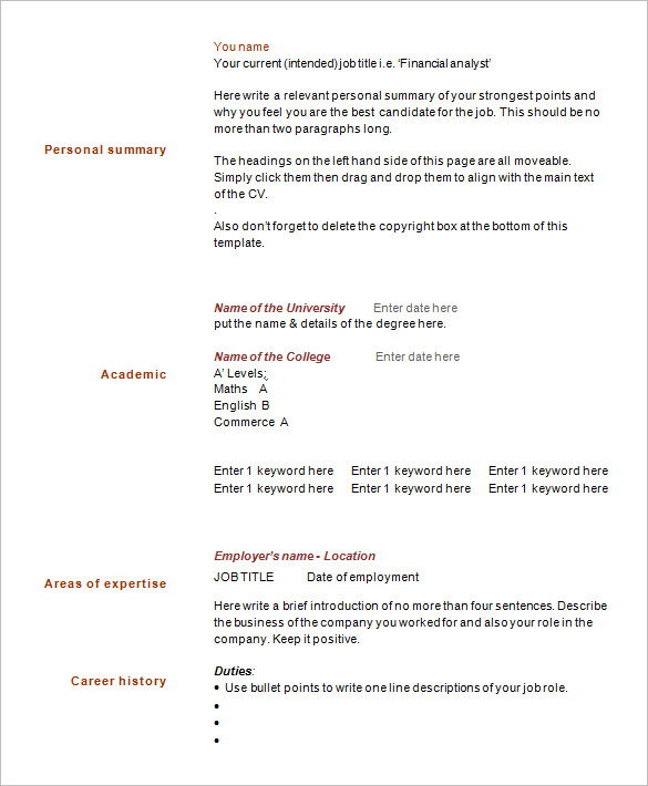 Example Of One Page Resume CONTEMPORARYDUDE