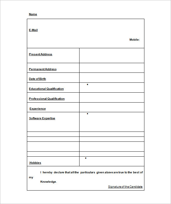 25+ Resume Templates for Freshers - PDF, DOC