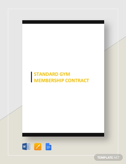 FREE 15+ Gym Contract Templates in MS Word | Google Docs | Apple Pages ...