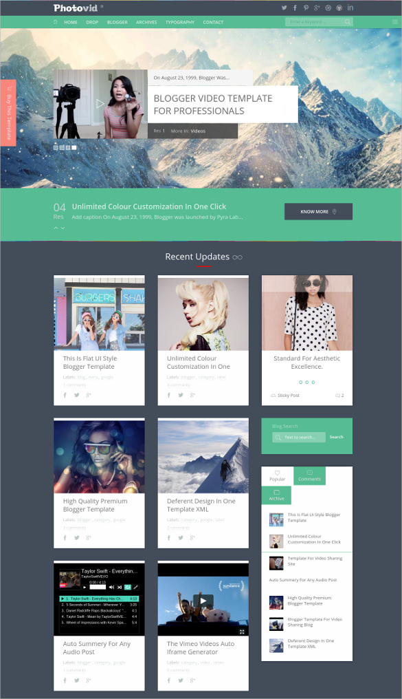 31+ Photography Blog Themes & Templates