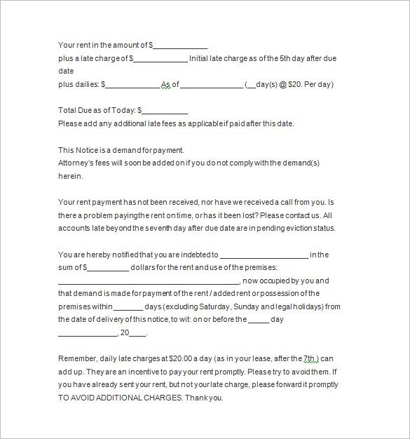 22+ Sample Eviction Notice Templates - PDF, Google Docs, MS Word, Apple ...