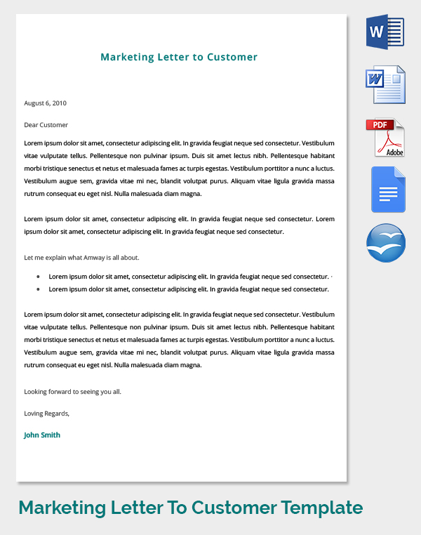 Marketing Letter Template - 44+ Word, Excel PDF Documents Download