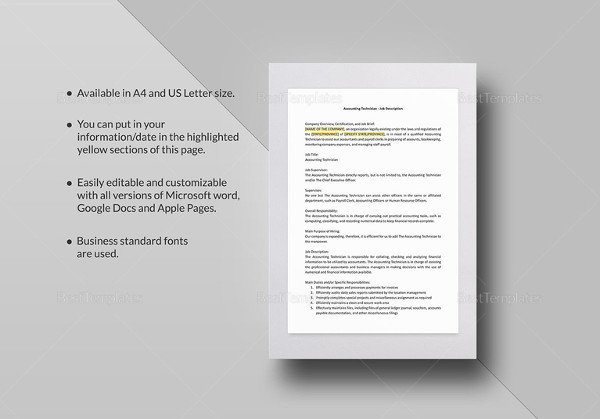 Job Description Templates - 32+ Free Word, Excel, PDF