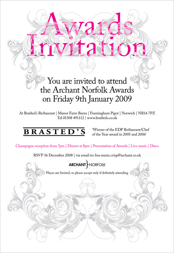 12 Glorious Award Ceremony Invitation Templates PSD AI