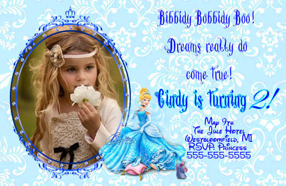 Cinderella Border Invitations