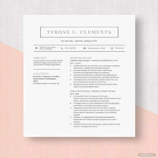 Data Analyst Resume Template - 21+ Free Word, Excel, PDF Format Download!