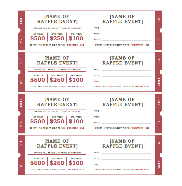 Food Ticket Template Master Template