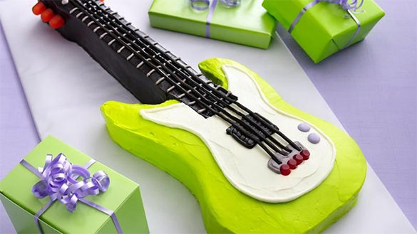 14 Awsome Guitar Cake Templates Designs
