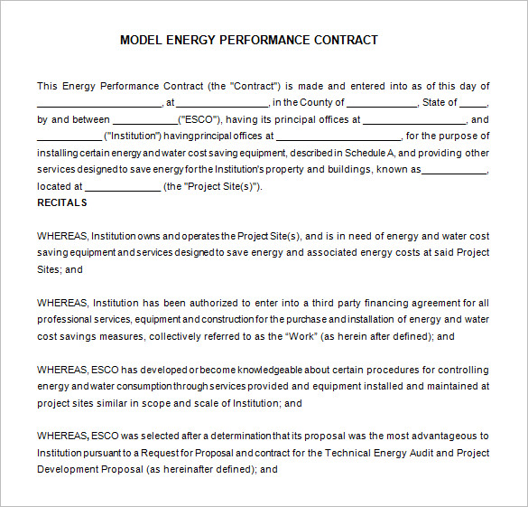 15+ Performance Contract Templates - Word, PDF, Google Docs Documents ...