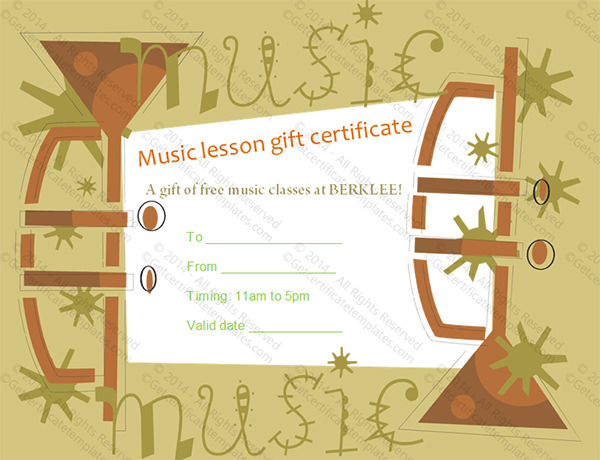 8+ Printable Music Certificate Templates - Word, PSD, AI, PDF Documents ...