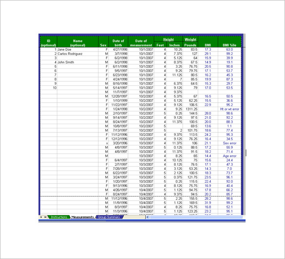 11+ BMI Chart Template - Free Sample, Example, Format Download!