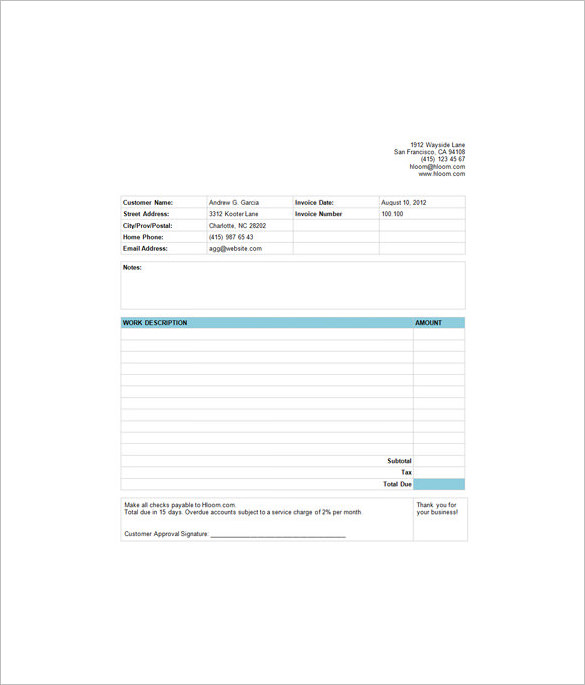 11+ Estimate Invoice Templates - Free Word, PDF, Excel Documents Download