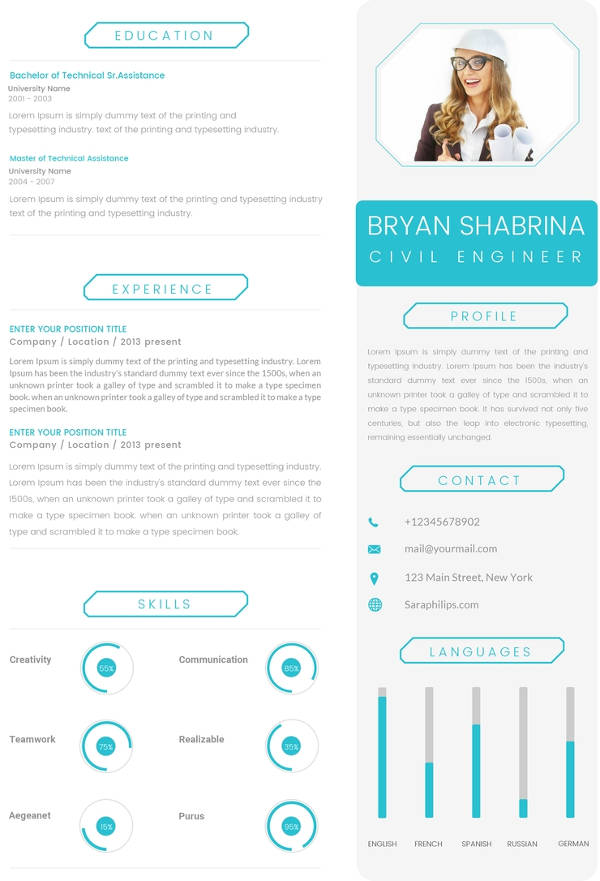 Free 9+ Civil Engineer Resume Templates, PDF, DOC