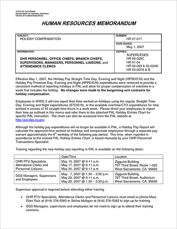 7+ Holiday Memo Templates - Word, Google Docs Documents Download