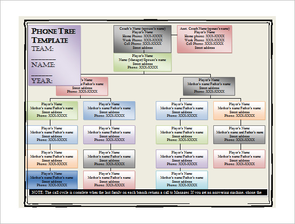 11+ Printable Phone Tree Templates - DOC, Excel, PDF