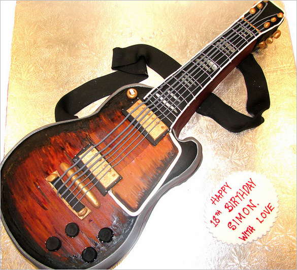 14+ Awsome Guitar Cake Templates & Designs